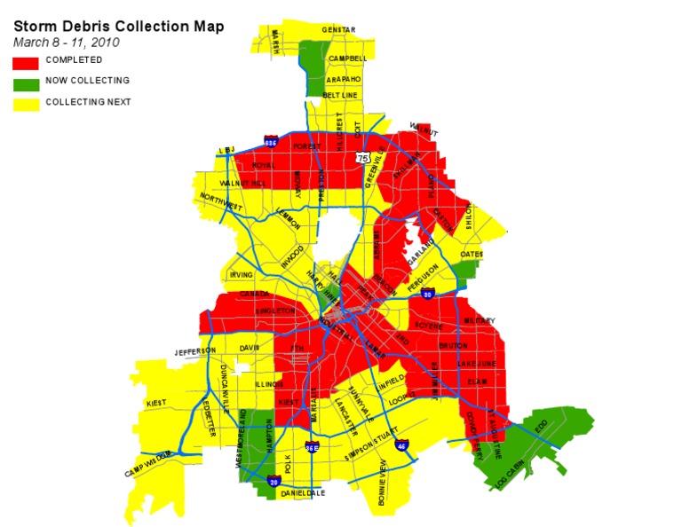 Dallas Storm Debris Collection Map 030810 | PDF