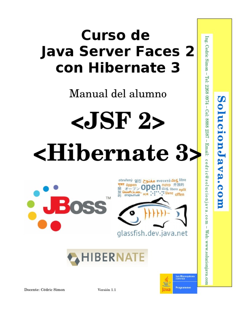 Curso de JSF 2.0 Con Hibernate 3 | PDF | Páginas del servidor Java | Caras del servidor Java
