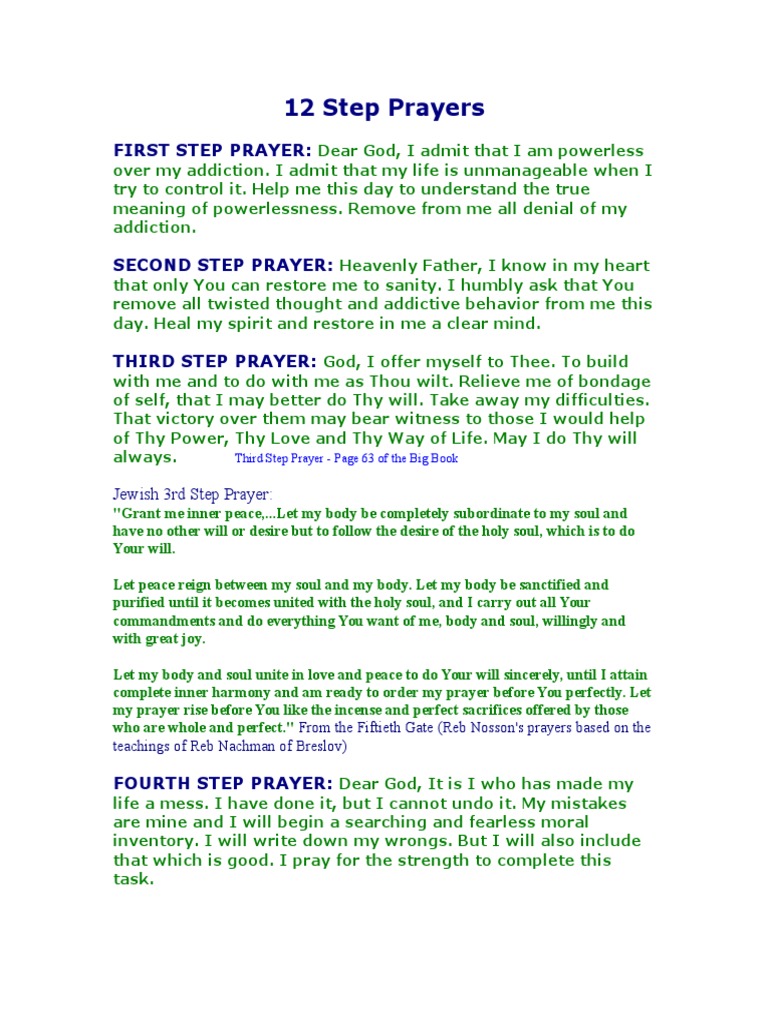 12 Step Prayers | Forgiveness | Prayer