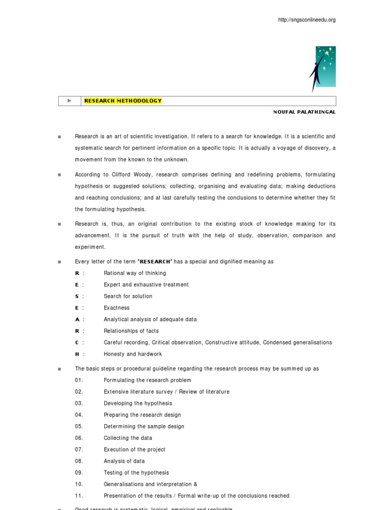 Research Methodology | PDF | Hypothesis | Scientific Method