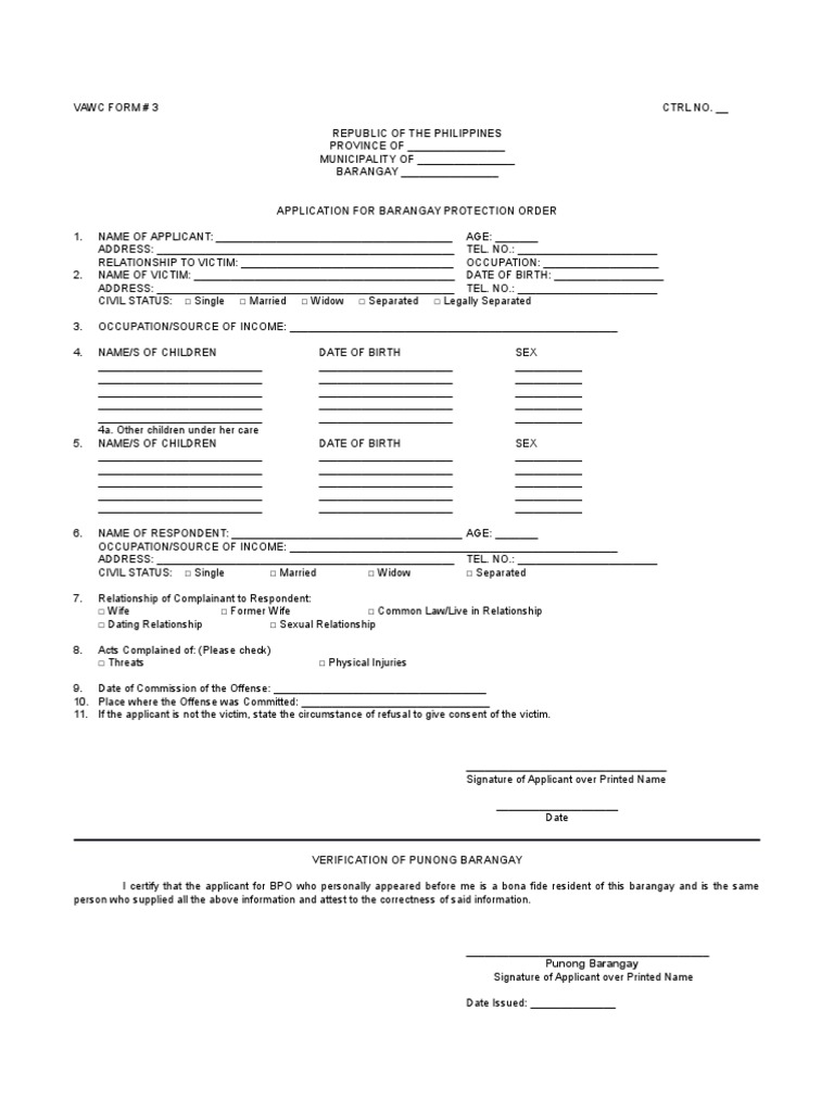 Vawc Form | PDF | Government Information | Human Rights