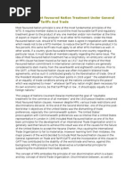 GATT MFN Principle Explained | PDF | Most Favoured Nation | World Trade ...