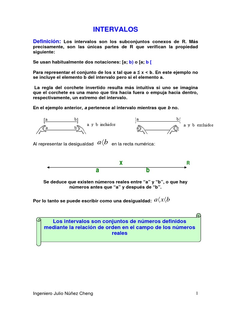 Tipos y Operaciones con Intervalos | PDF | Intervalo (Matemáticas ...
