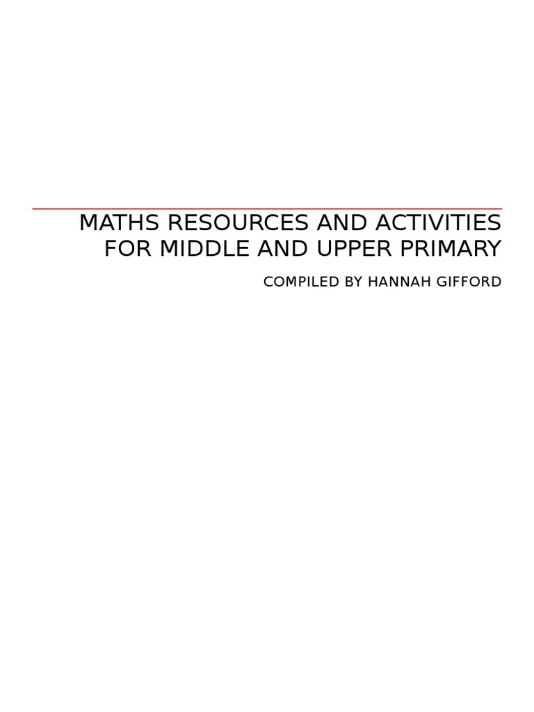 Maths Resources for Primary Education | PDF | Prime Number | Teaching ...