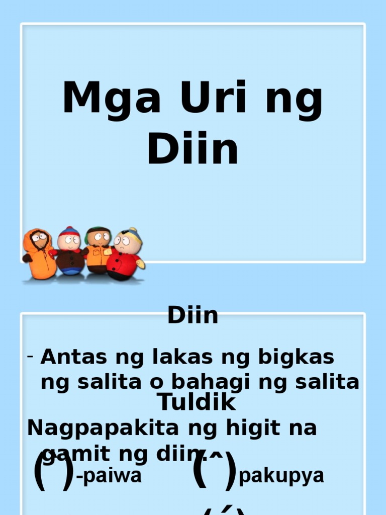 Mga Uri NG Diin | PDF