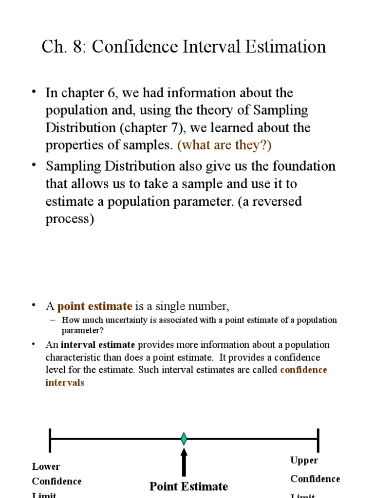 Chapter 8 Confidence Interval | PDF | Confidence Interval | Normal ...
