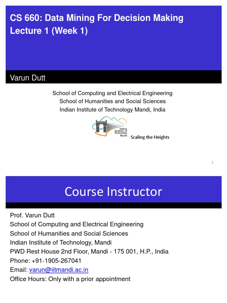Data Mining - Lecture 1 | PDF | Carnegie Mellon University | Data Mining