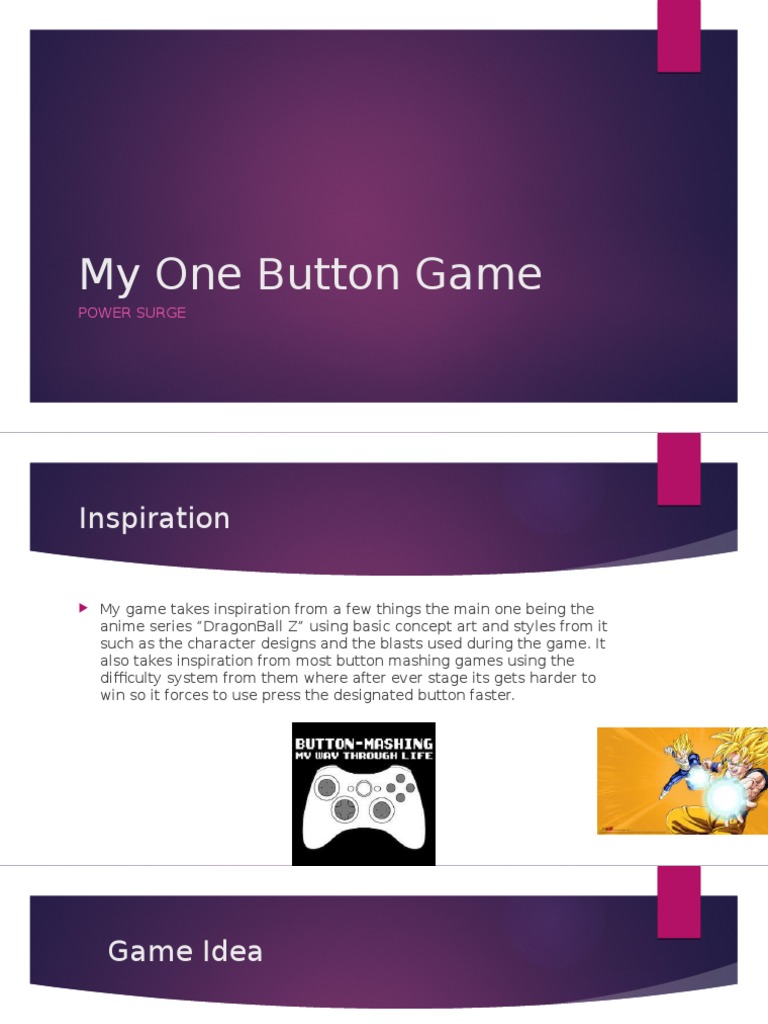 One Button DragonBall Z Game Concept | PDF