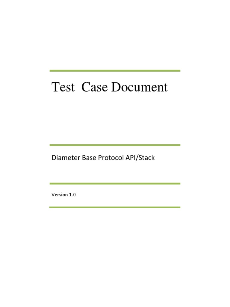 Diameter Base Protocol Test Cases | PDF | Ip Multimedia Subsystem ...