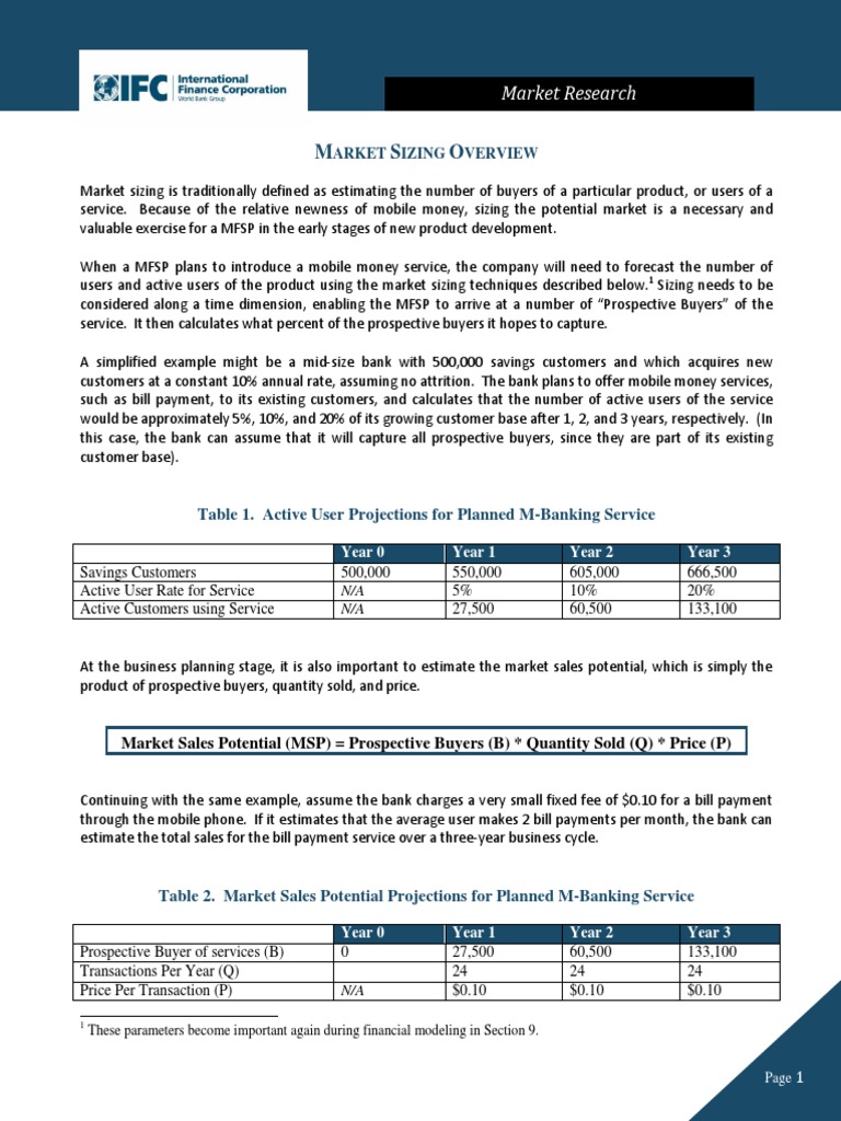Market Sizing Overview | PDF | Market Segmentation | Top Down And ...