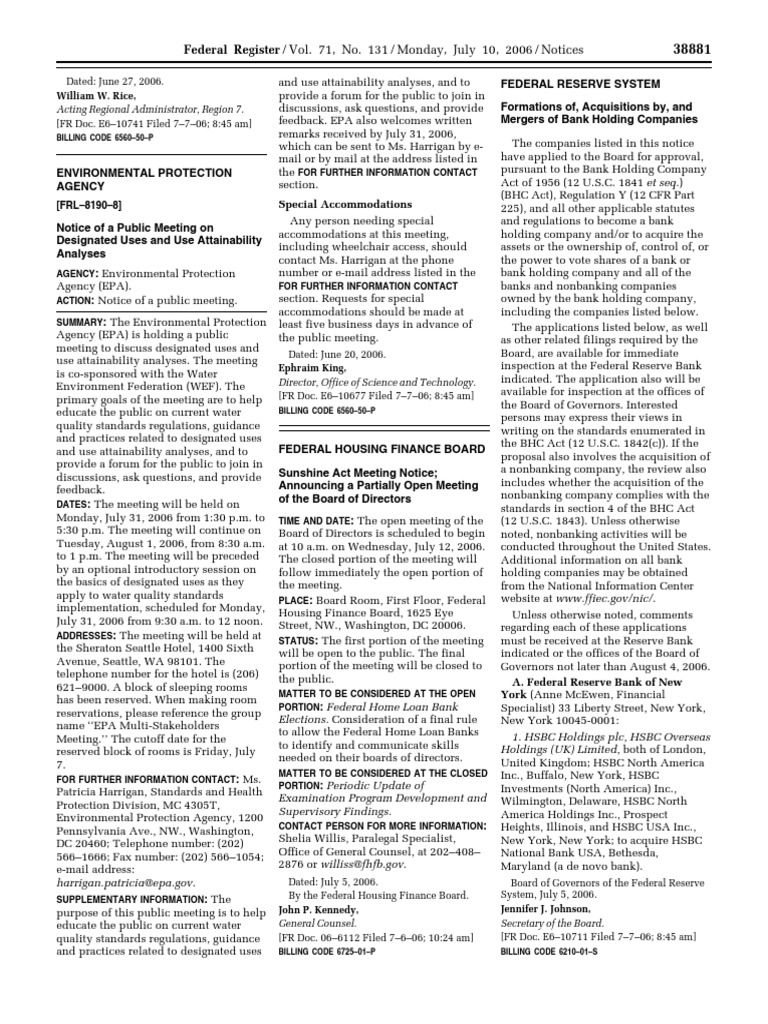 Notice: Air Pollution Control: State Operating Permits Programs— Water ...
