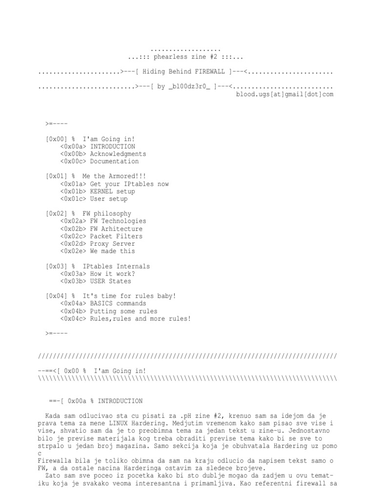 Iptables Firewall | PDF