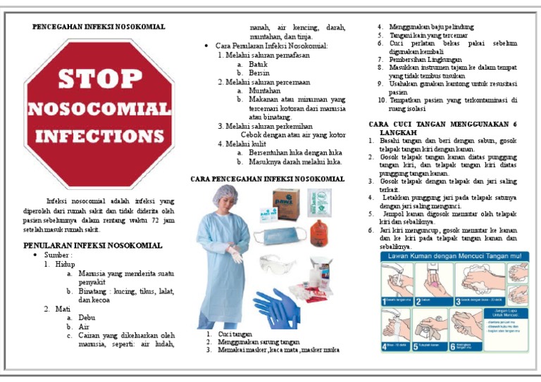 Leaflet PENCEGAHAN INFEKSI NOSOKOMIAL | PDF