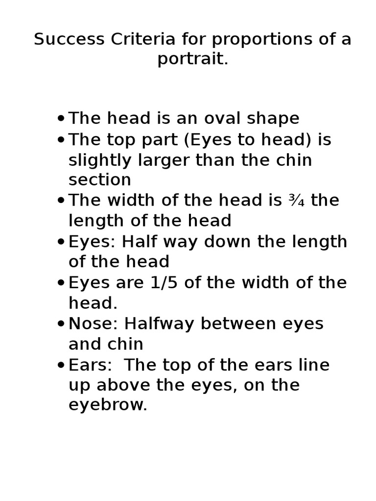 Portrait Proportions Guide | PDF