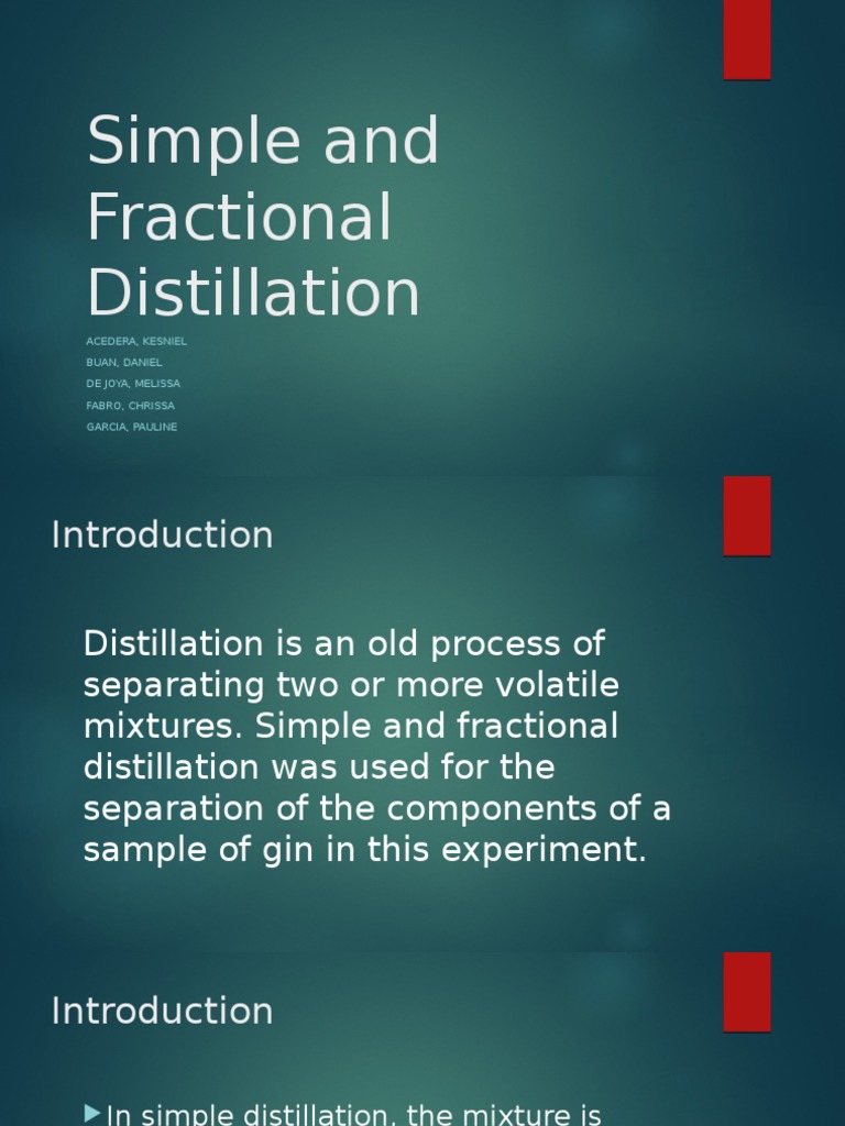 Simple and Fractional Distillation | Distillation | Phases Of Matter