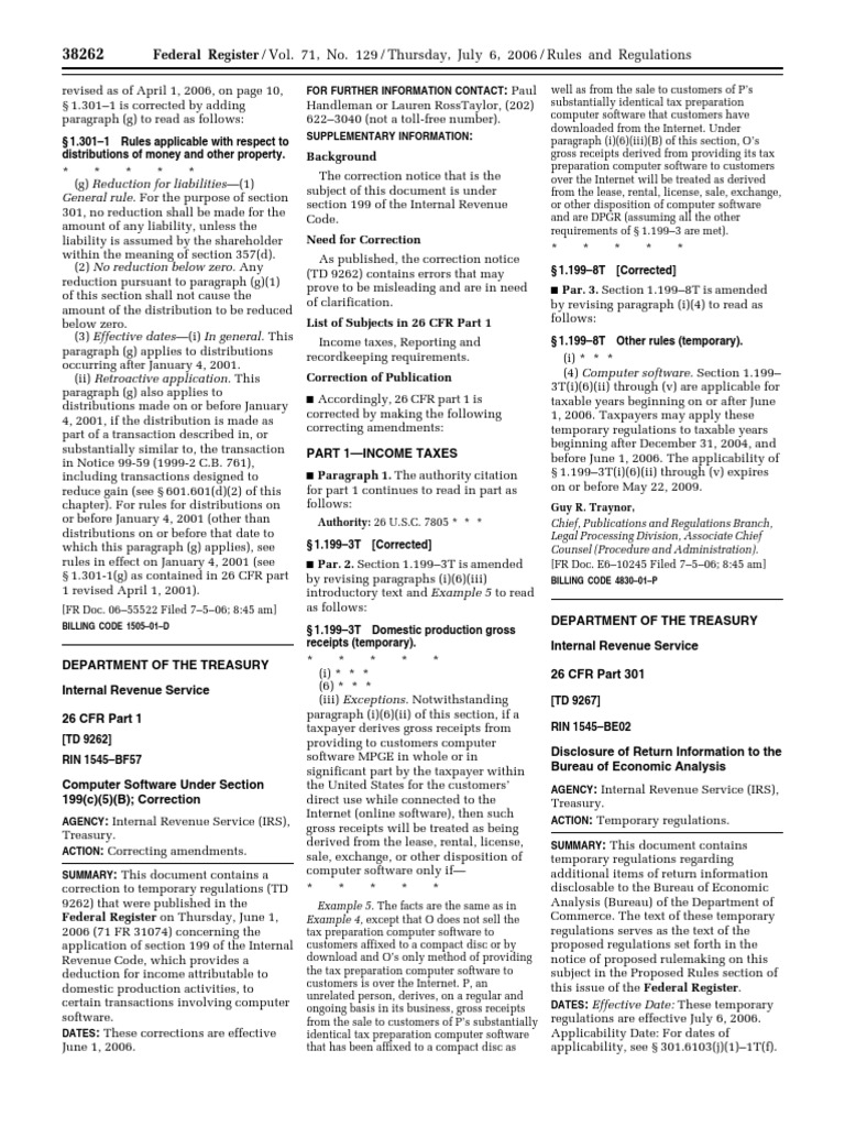 Rule: Income Taxes: Computer Software Economic Analysis Bureau Return ...