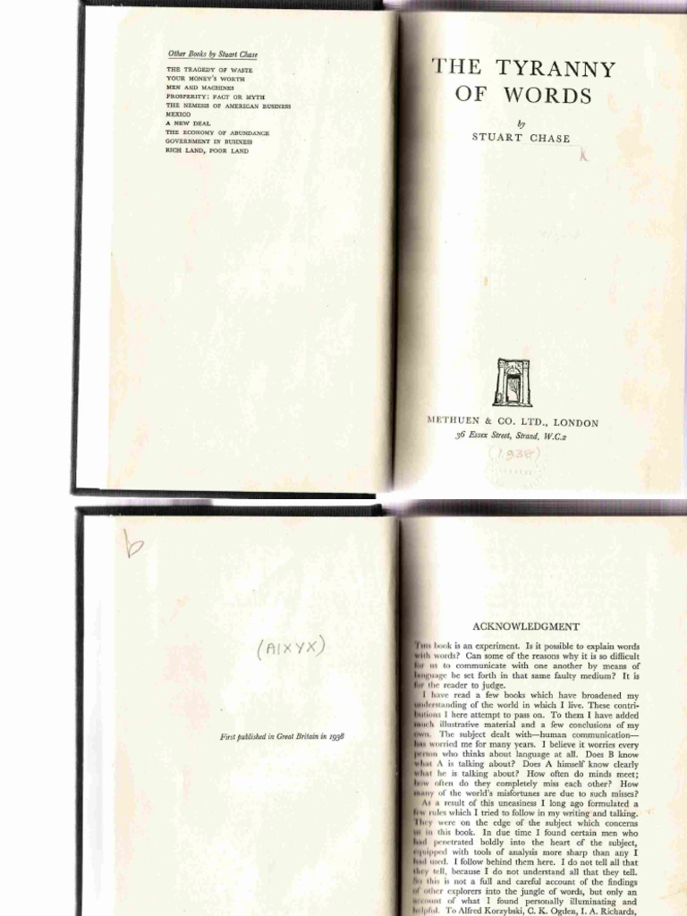 Tyranny of Words | PDF