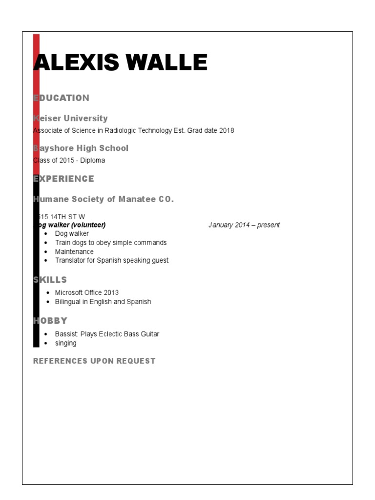 Alexis Walle Resume-1 | PDF