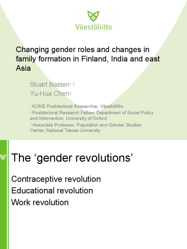 Changing Gender Roles and Changes in Family Formation | PDF | Taiwan ...