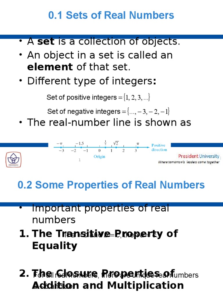 0.1 Sets of Real Numbers | Download Free PDF | Equations | Fraction ...