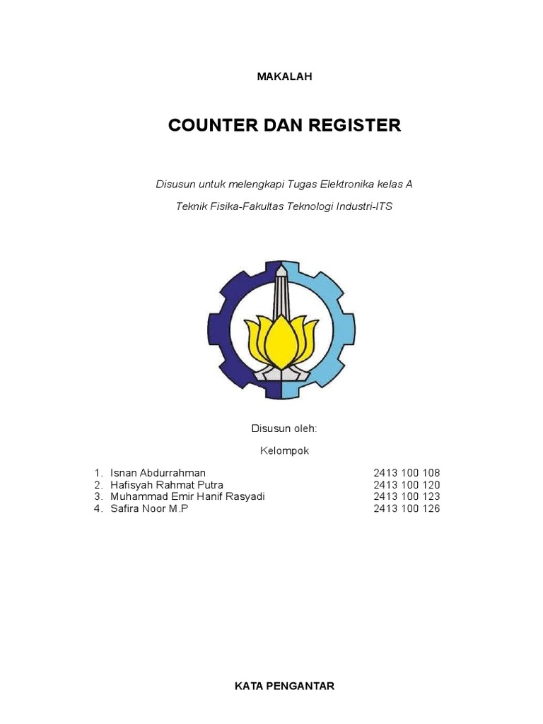 Makalah Elka Counter Dan Register | PDF | Metode & Bahan Ajar | Komputer