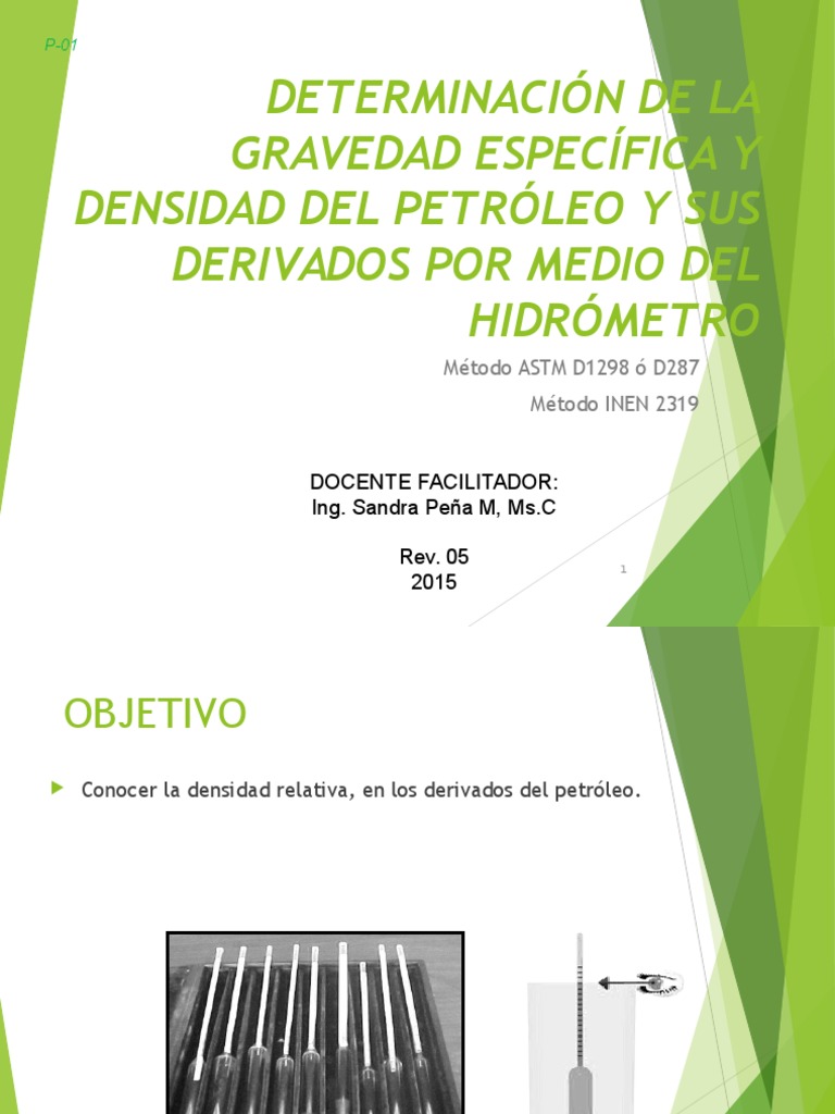 01 P Gravedad Específica 2015 | PDF | Densidad | Volumen