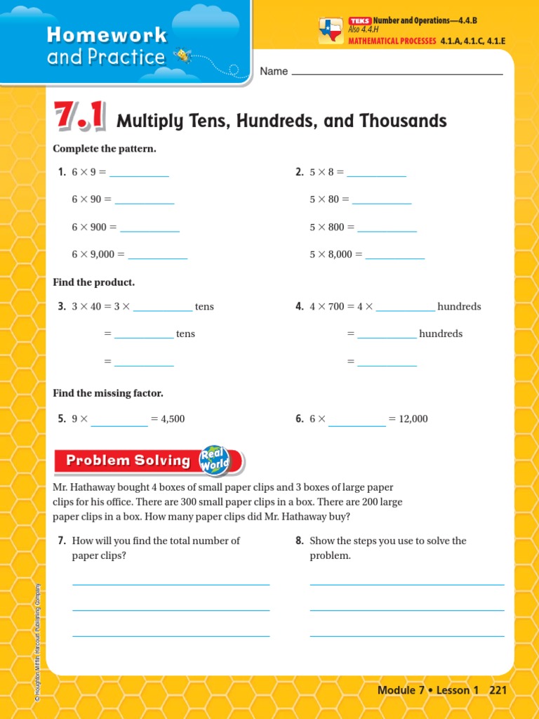 7 1 Multiply Tens Hundreds and Thousands | PDF | Teaching Mathematics