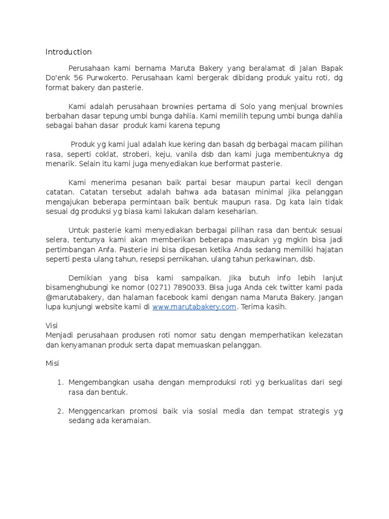 Flowchart Perusahaan Roti | PDF