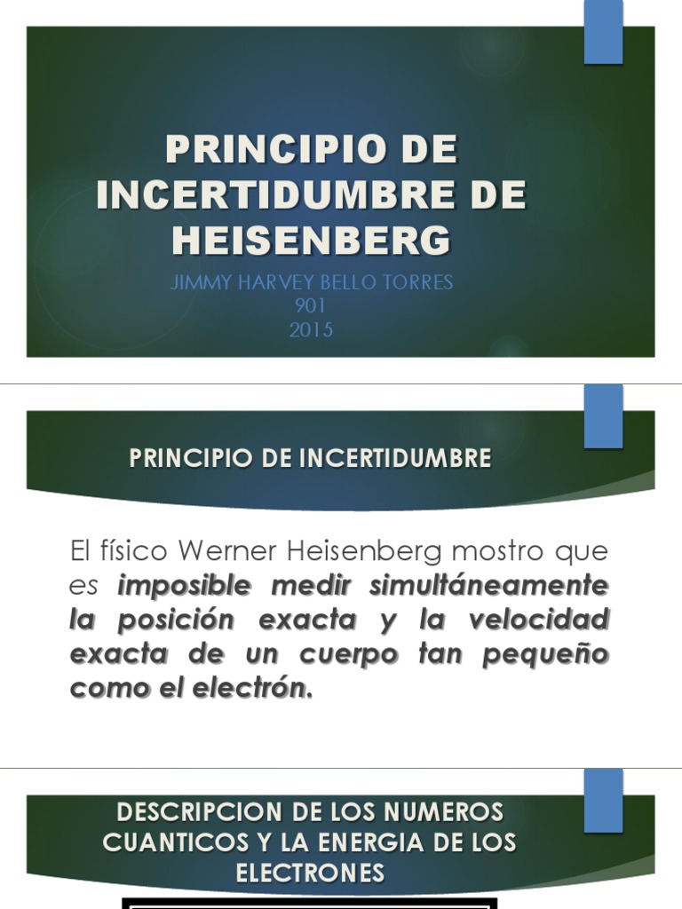 Principio de Incertidumbre de Heisenberg | PDF