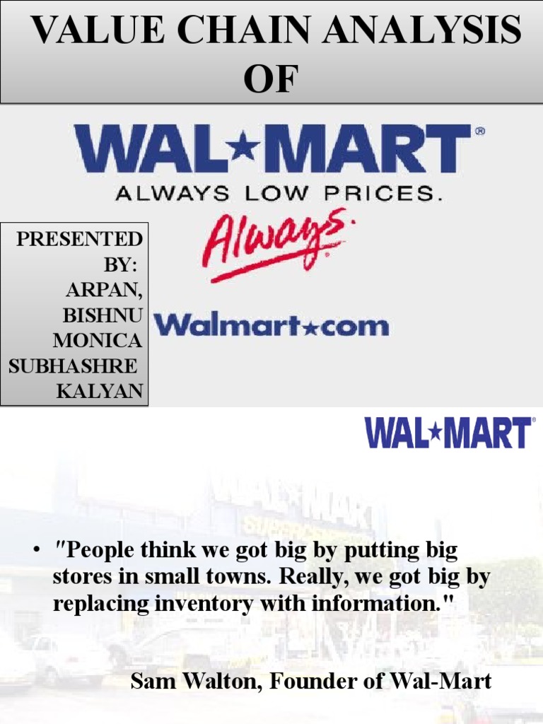 Walmart Value Chain Analysis | Download Free PDF | Walmart | Value Chain