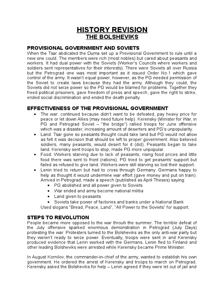 History - The Bolsheviks | PDF | Vladimir Lenin | Leon Trotsky