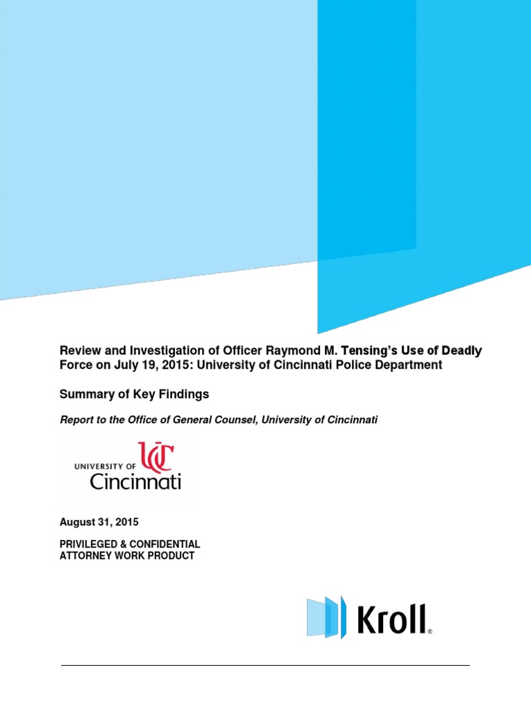 Kroll Report of Investigation | PDF | Shooting Of Samuel Du Bose ...