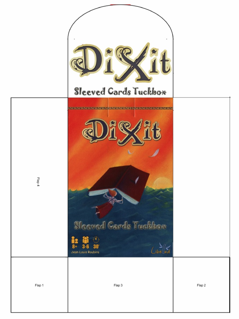 Dixit Tuckbox For Sleeved Cards | PDF