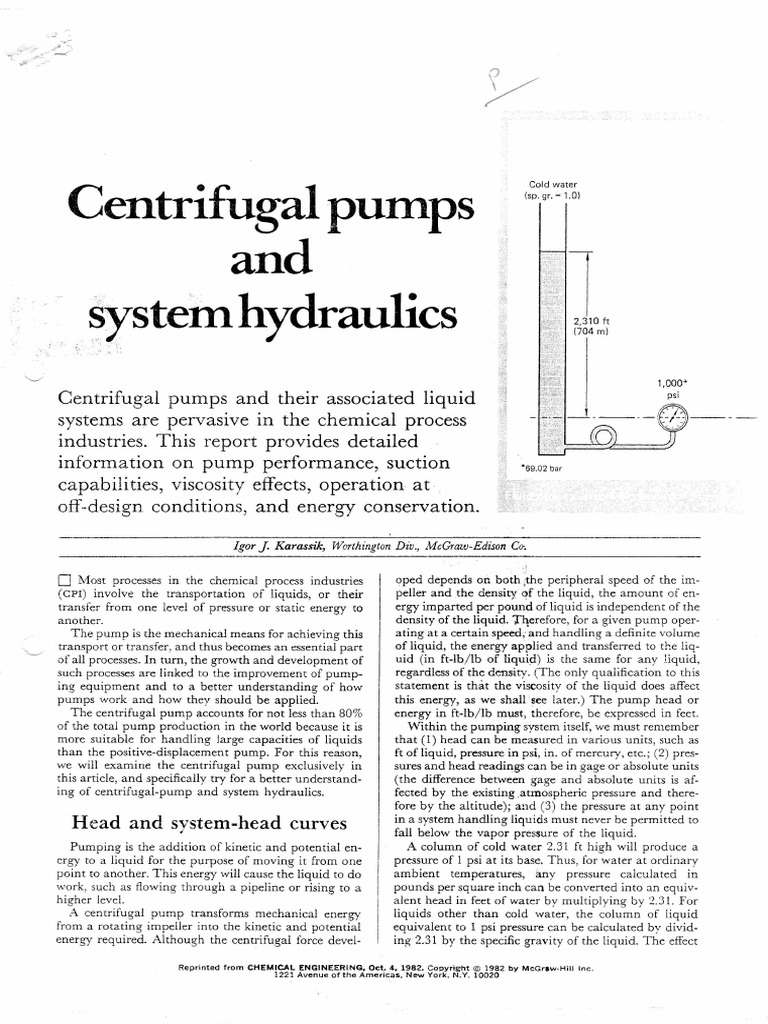 Centrifugal Pumps Basics | PDF | Pump | Pressure