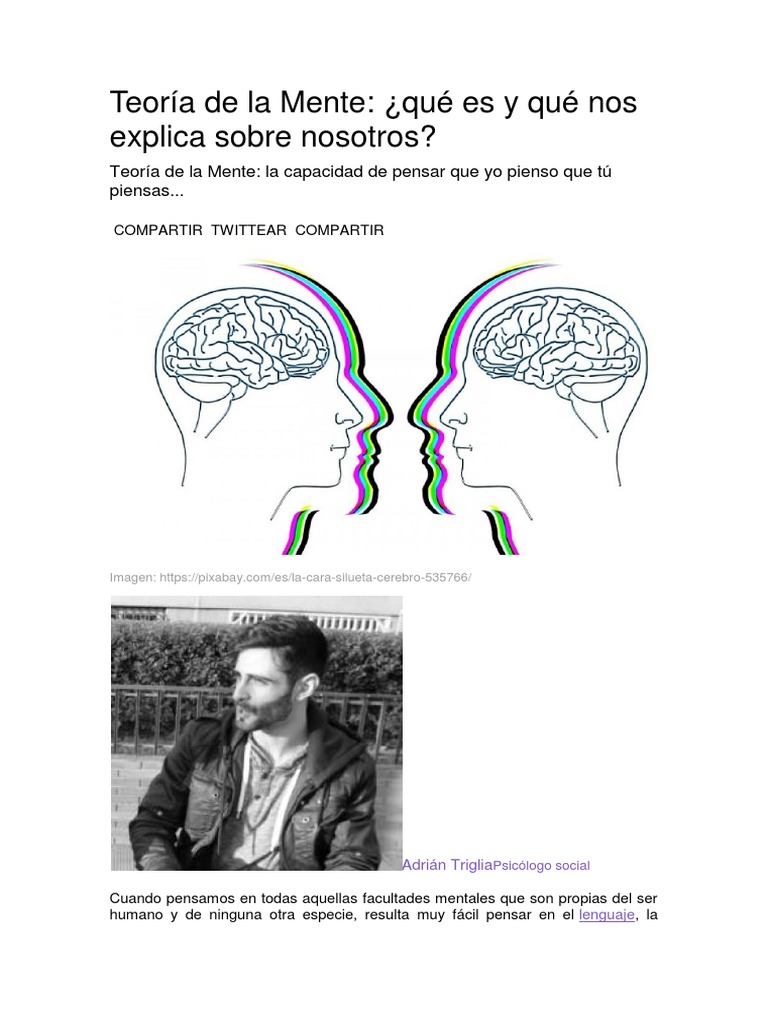 Teoría de La Mente | PDF | Teoria de la mente | Mente