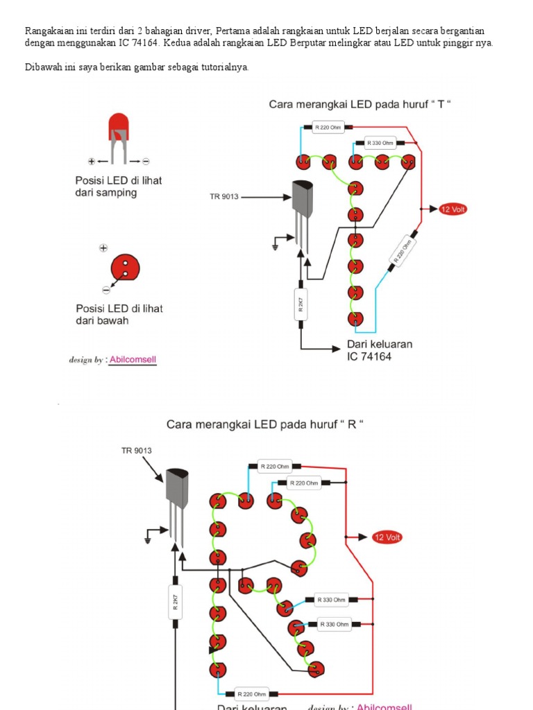 Rangkaian LED Berjalan dan Berputar | PDF
