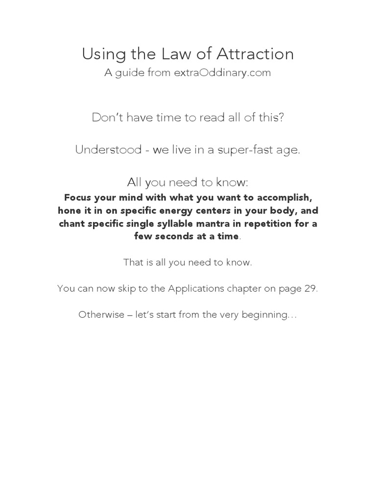 Using LoA | PDF | Self-Improvement
