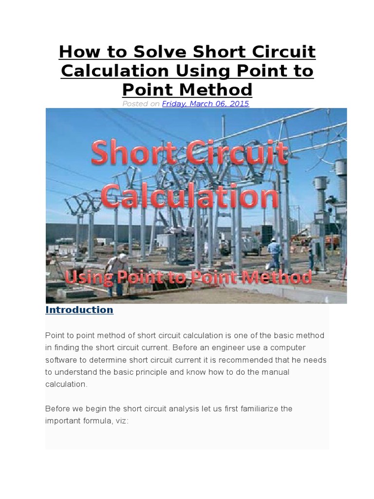 How To Solve Short Circuit Calculation Using Point To Point Method | PDF | Electromagnetic ...