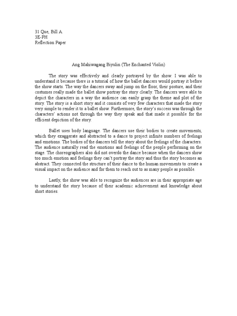 Ang Mahiwagang Biyulin Ballet Review | PDF