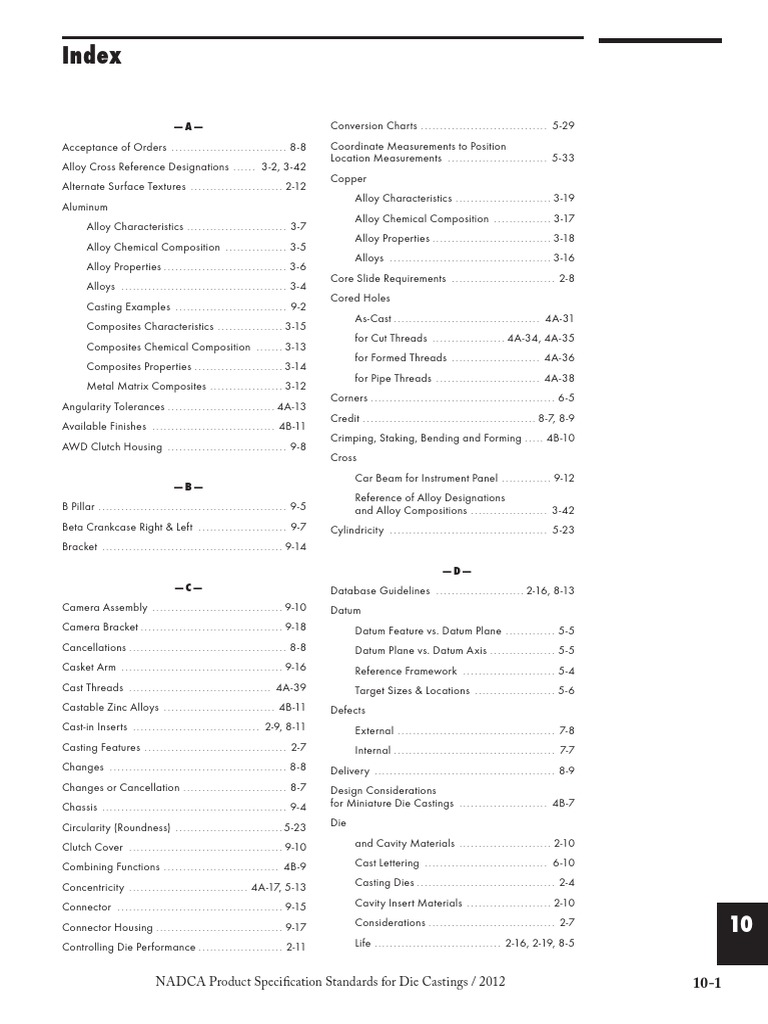 NADCA Product Specification Standards for Die Castings-Chapter10-2012 ...