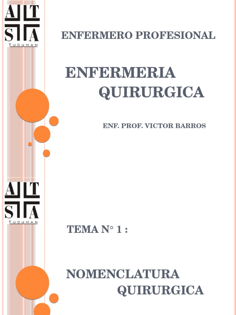 Nomenclatura Quirúrgica | PDF | Especialidades Medicas | Medicina