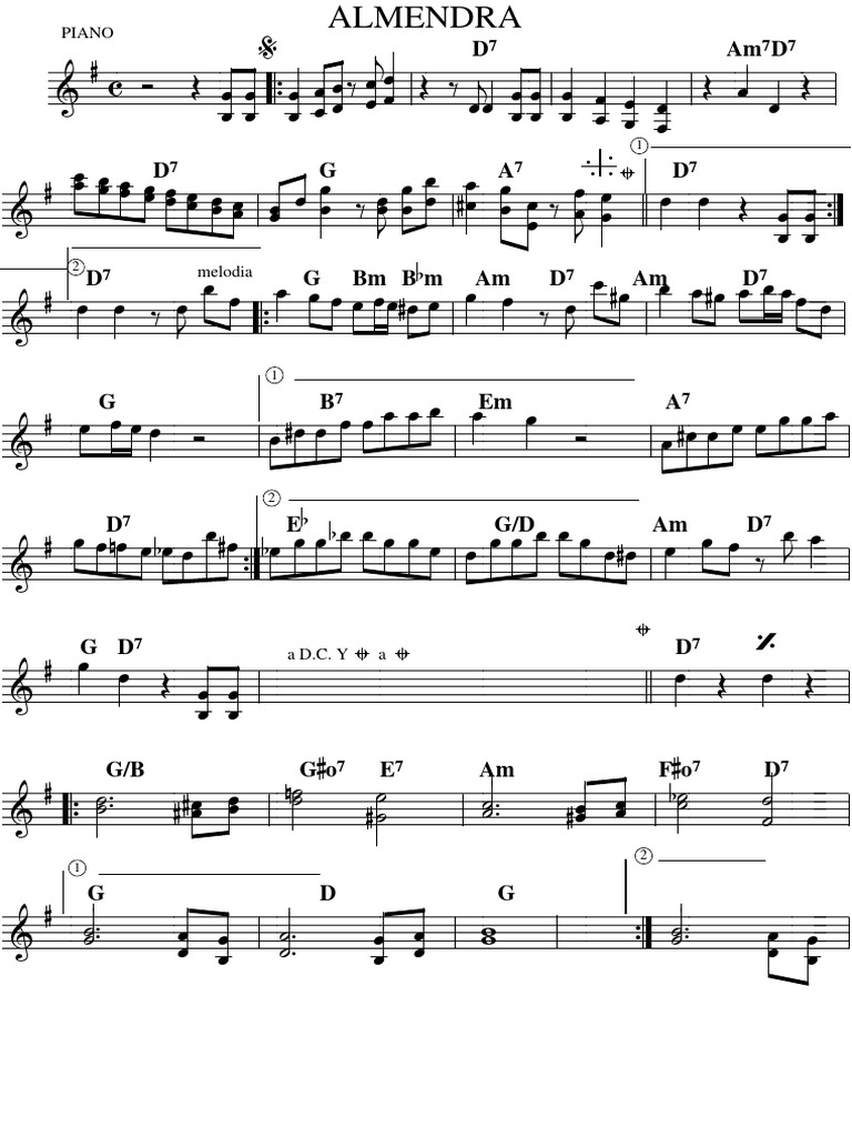 Almendra Piano | PDF