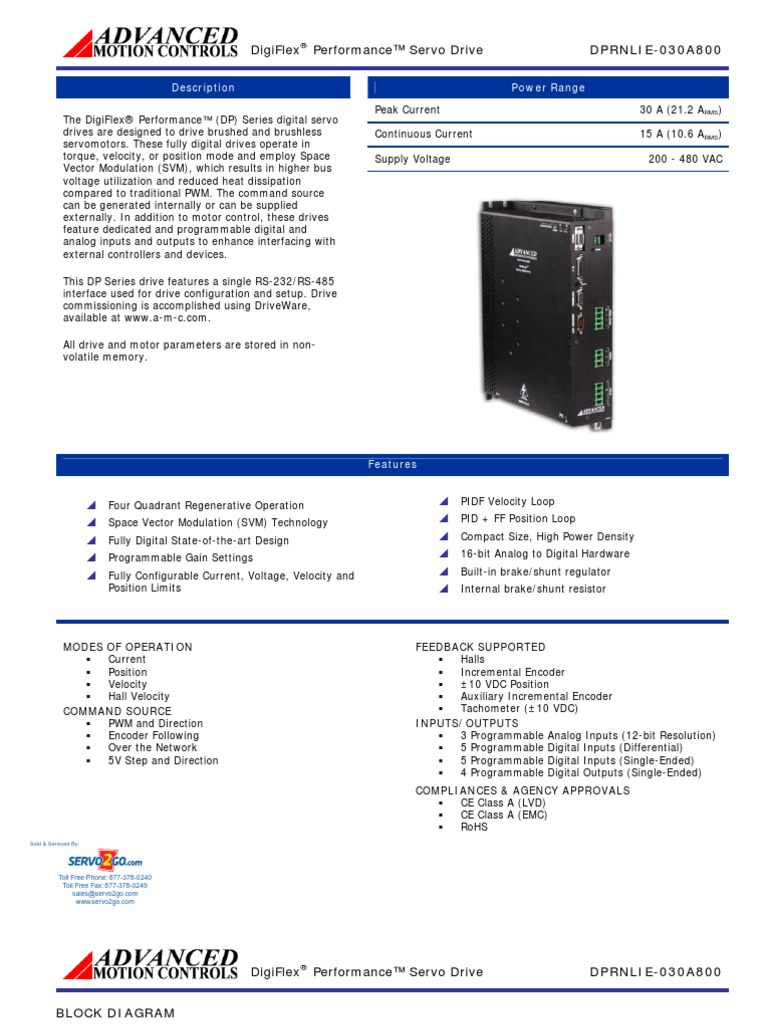 Advanced Motion Controls DPRNLIE-030A800 | PDF | Computer Engineering ...