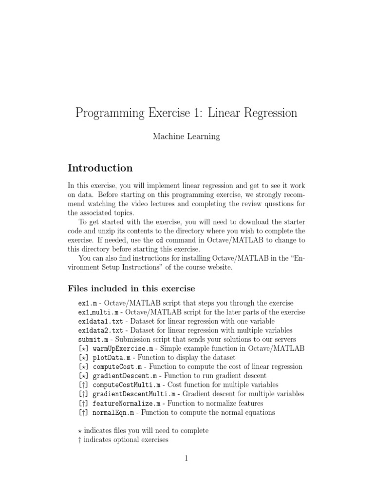 Exercise | PDF | Matlab | Matrix (Mathematics)
