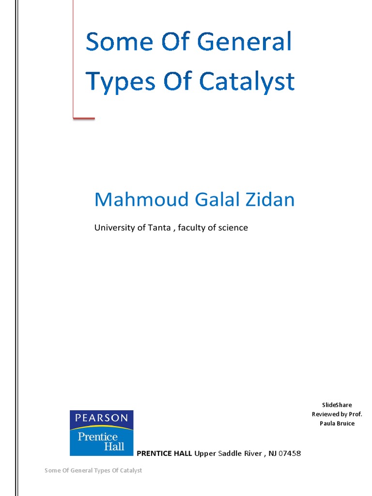 Types of Catalysts Explained | PDF | Catalysis | Chemical Reactions