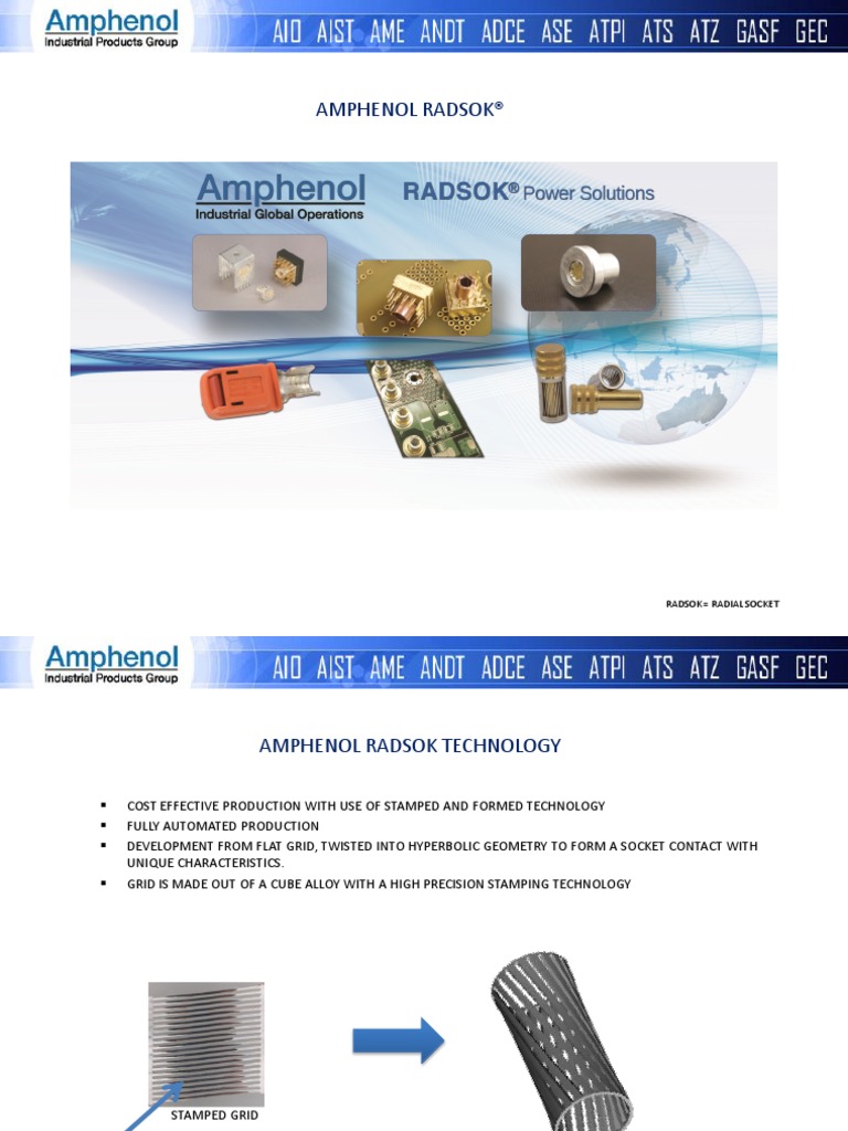 Amphenol Radsok Presentation | PDF | Electrical Connector | Electrical ...