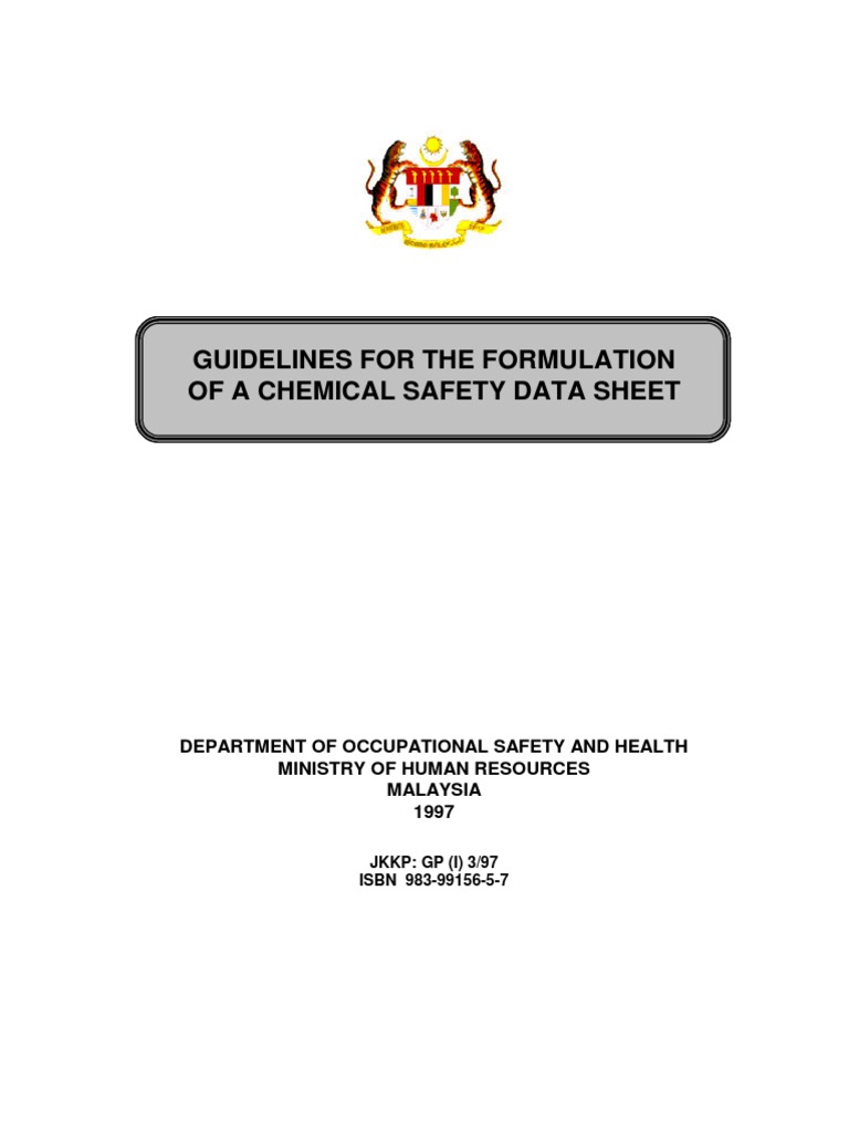 Format of CSDS Form Chemical) | PDF | Dangerous Goods | Density
