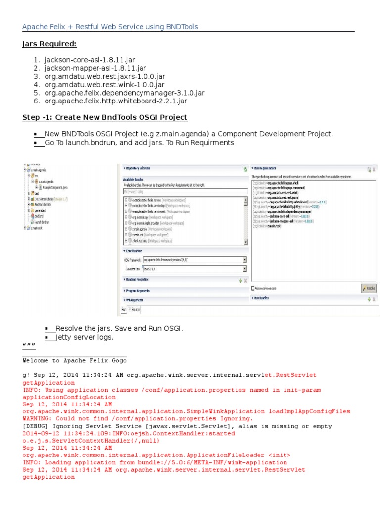 Apache Felix Restful Web Service Using BNDTools | PDF ...