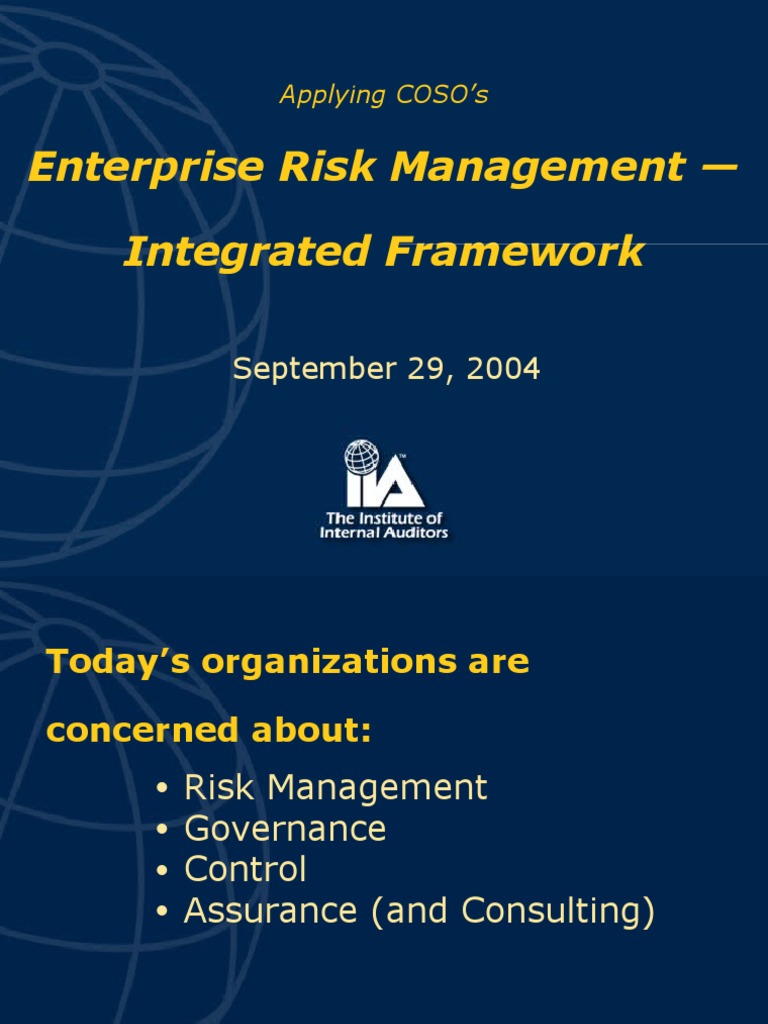 Coso Erm | PDF | Internal Audit | Enterprise Risk Management