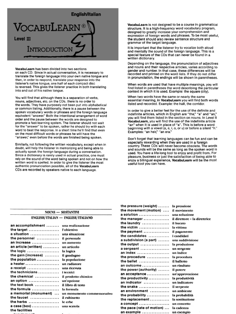 Vocabulearn Level 3 | PDF